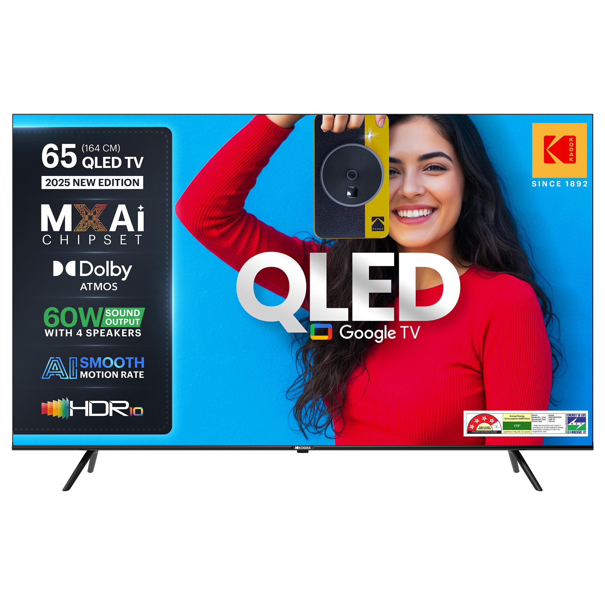 KODAK Matrix 164 cm (65 inch) QLED Ultra HD (4K) Smart Google TV ...