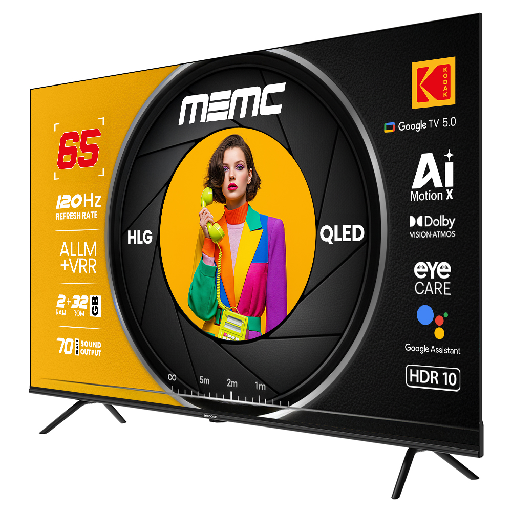 KODAK MotionX 164 cm (65 inch) QLED Ultra HD (4K) Smart Google TV with ...